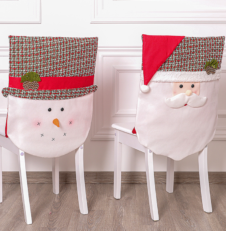 2pcs Christmas Dining Chair Slipcovers Christmas Chair Back Covers ...