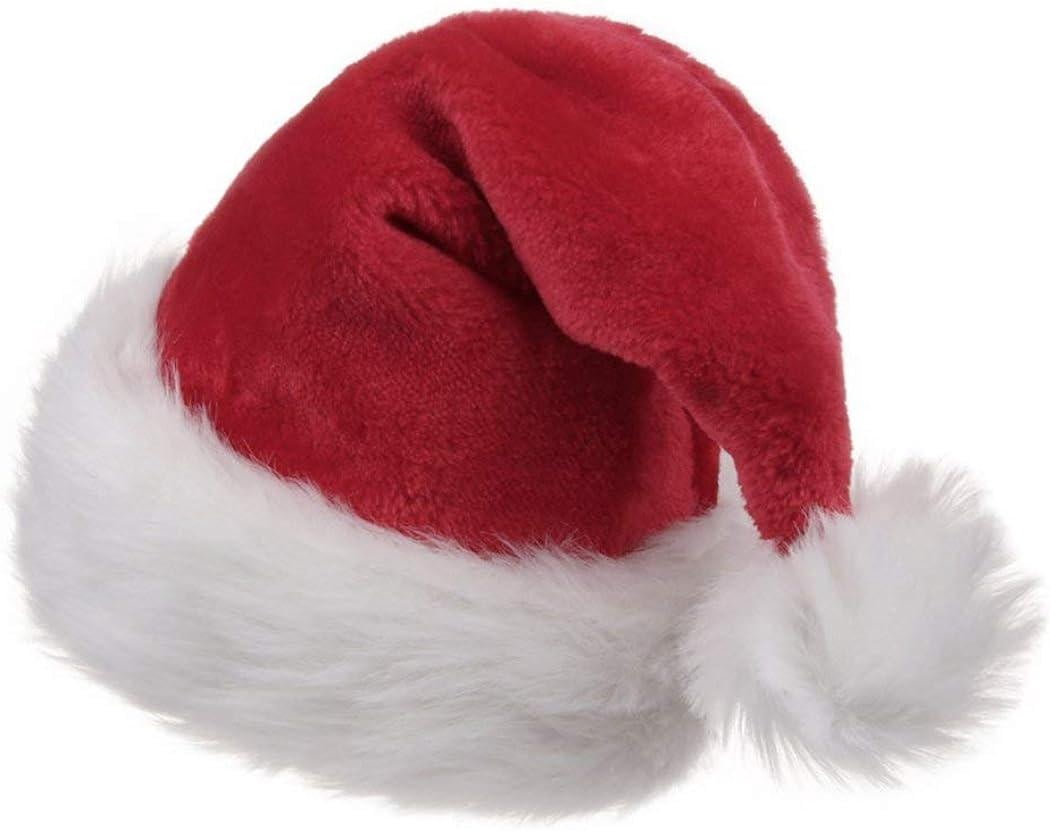 2pcs Christmas Hat New Year Velvet Thickened Christmas Hat Santa Claus ...