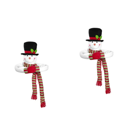 2pcs Christmas Tree Topper Snowman Hugger Christmas Snowman of the Tree ...