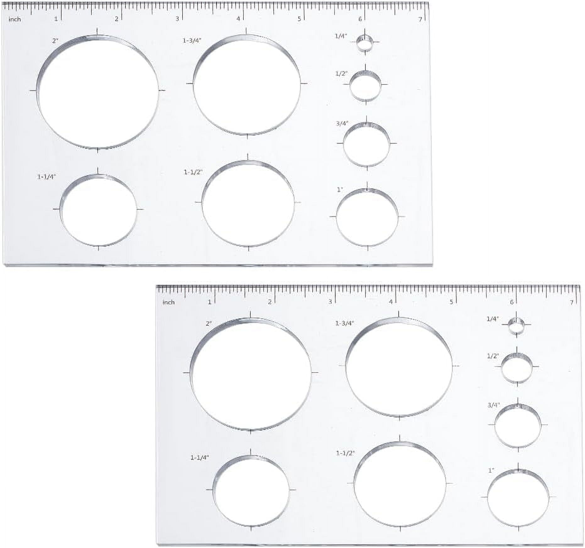 2pcs Circle Inlay Template 8 in 1 Router Stencils Template Acrylic ...