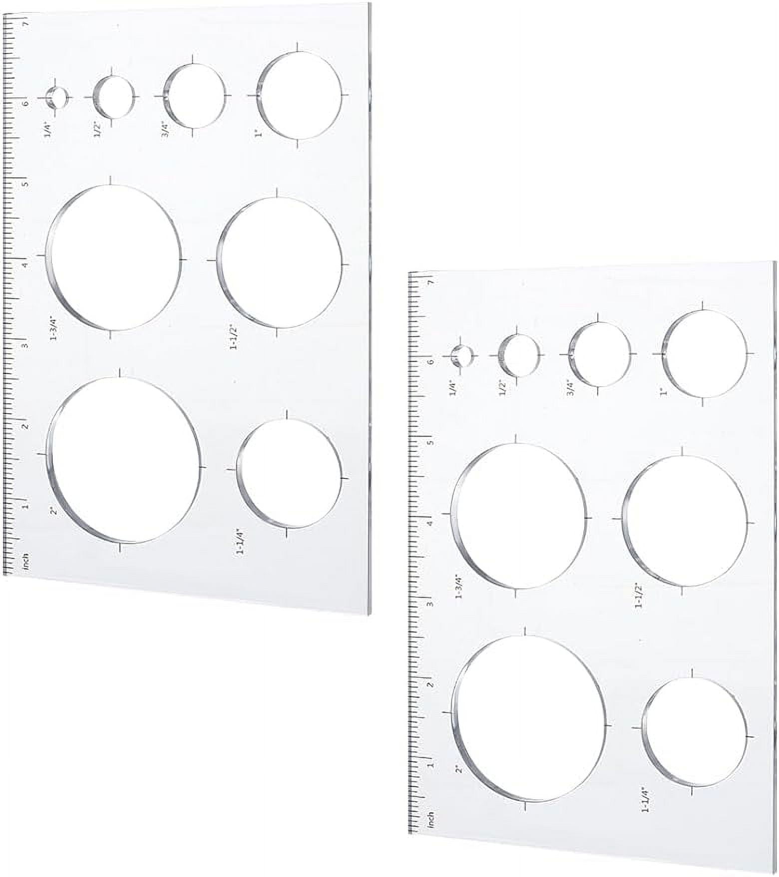 2pcs Circle Inlay Template 8 in 1 Router Stencils Template Acrylic ...