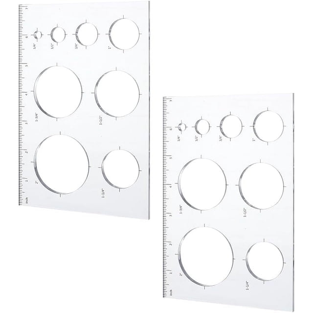 2pcs Circle Inlay Template 8 in 1 Router Stencils Template Acrylic ...