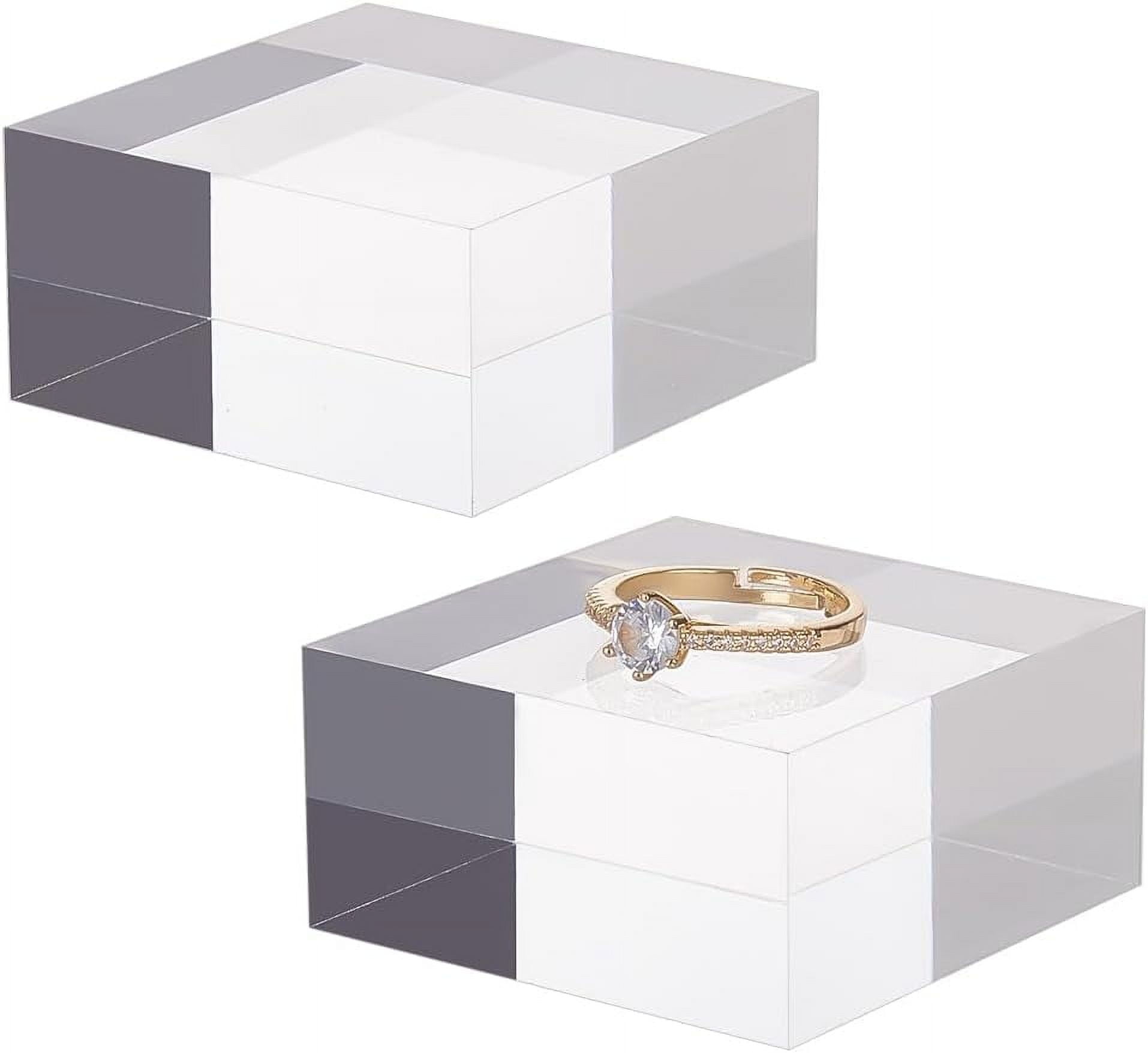 2pcs Clear Acrylic Cube 2 x 2 x 0.9 Inch Acrylic Square Display Block ...