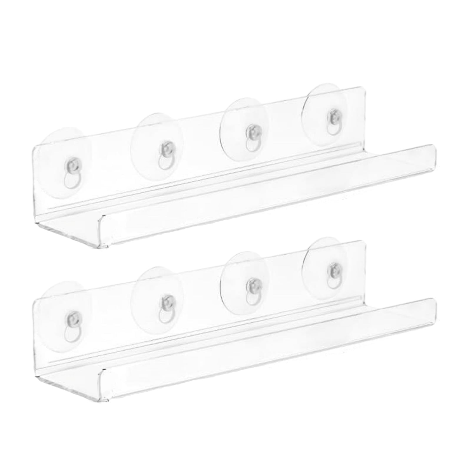 2pcs Clear Acrylic Window Sill Plant Stand with Suction Cups Convenient ...