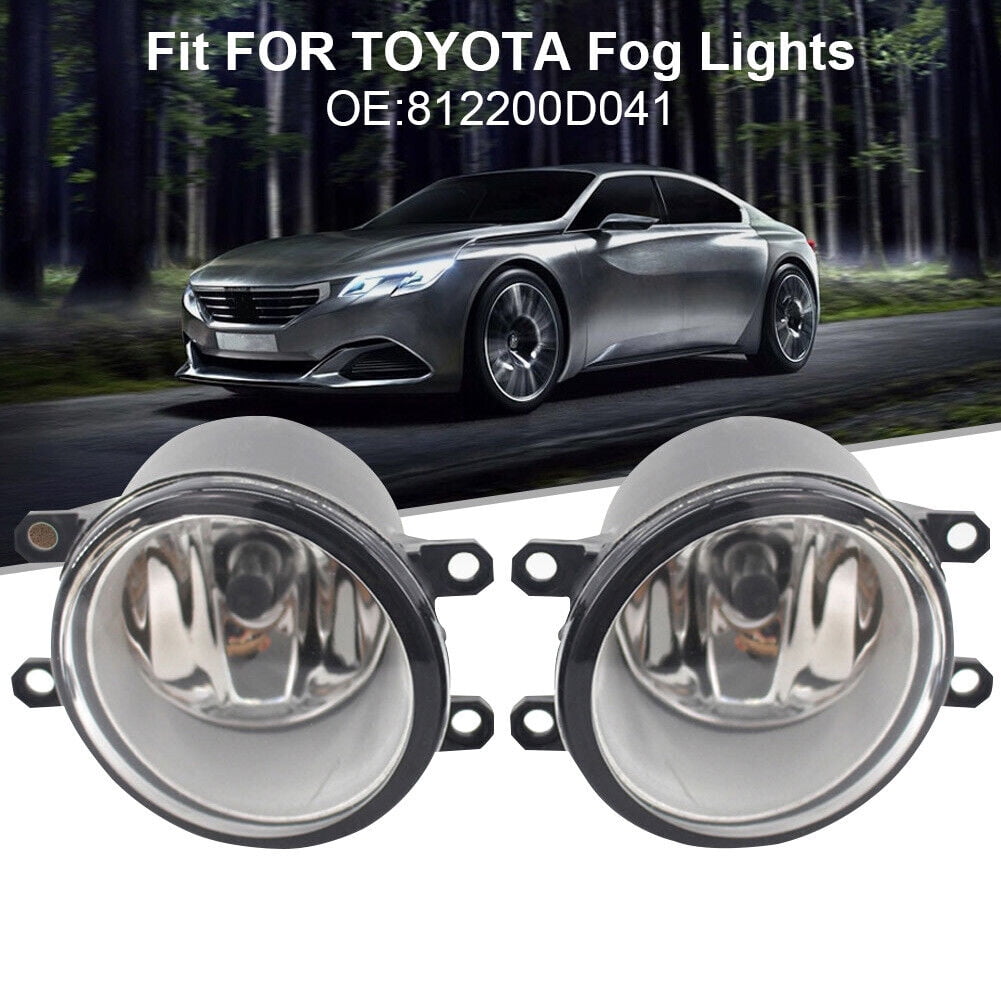 2pcs Clear Lens Fog Light Setw/ Bezel Covers Wiring For 14-up Tundrad ...
