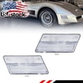 2pcs Clear Lens Front Corner Turn Signal Lights Side Marker Lights Turn ...