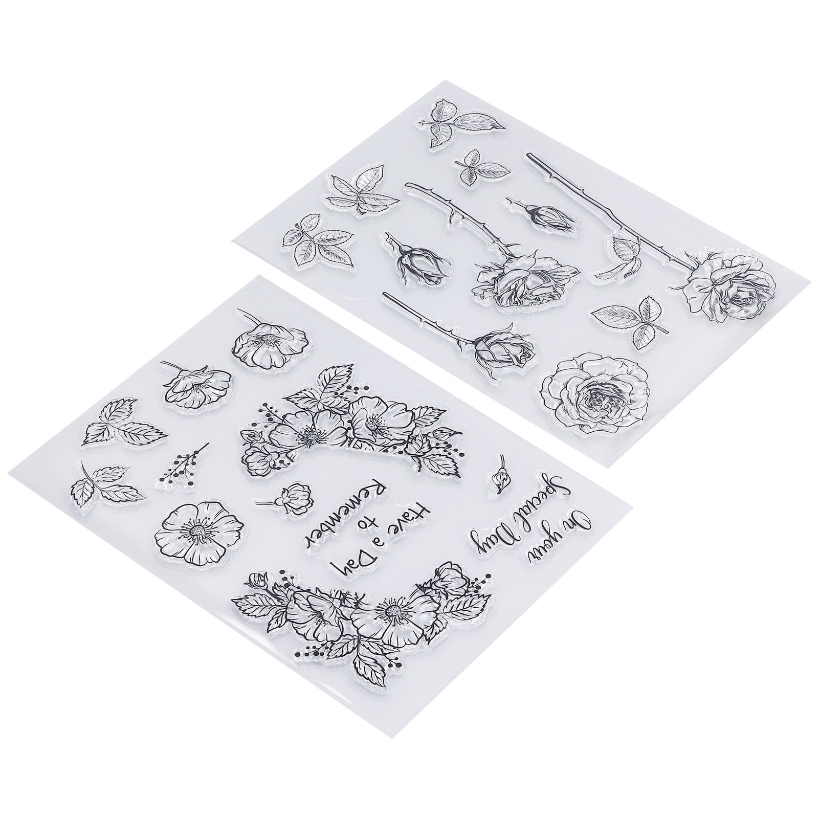 2pcs Clear Stamps Safe Reliable Durable Reusable DIY Interesting ...