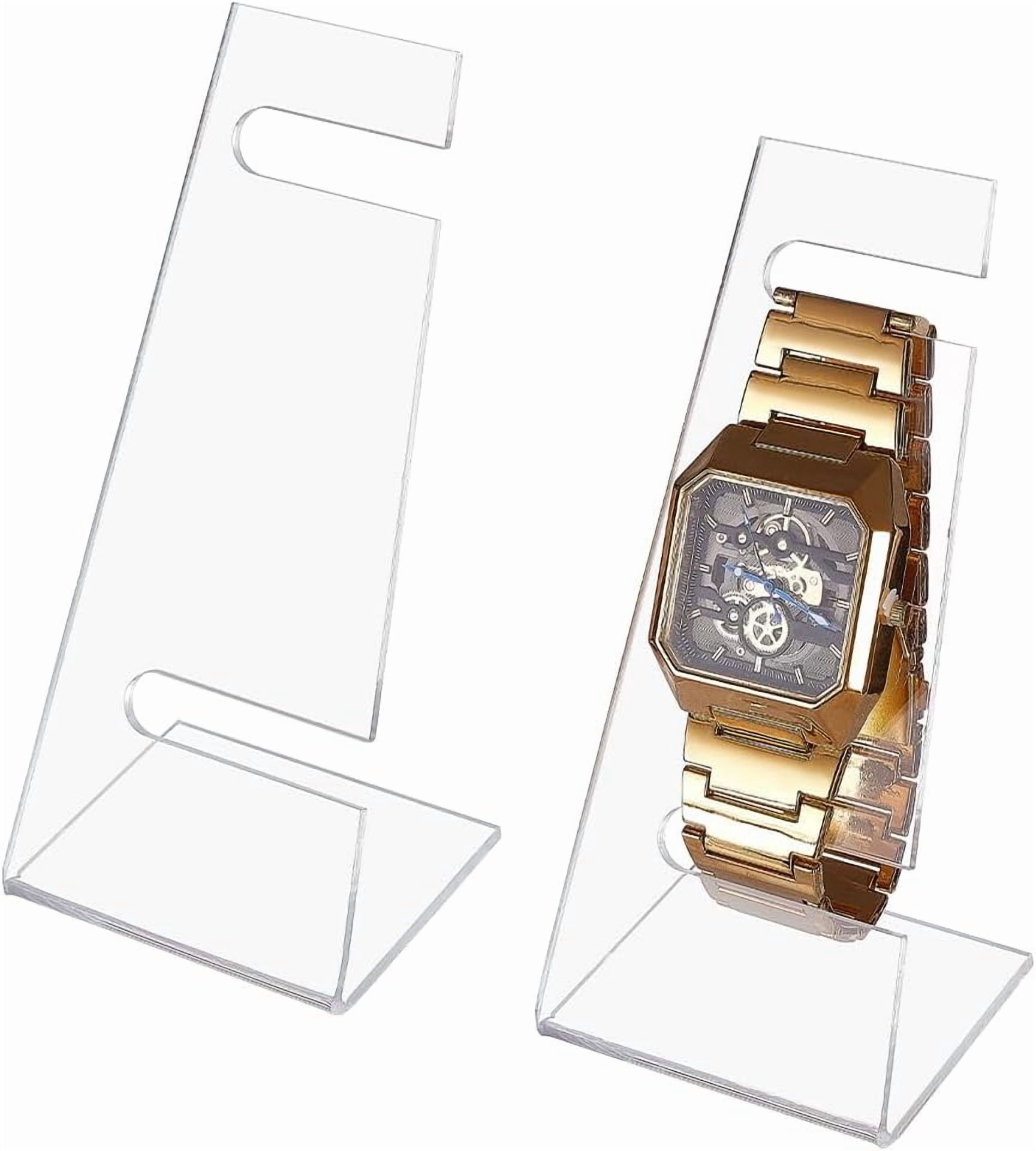 2pcs Clear Watch Stand Watch Holder Acrylic Watches Display Rack ...