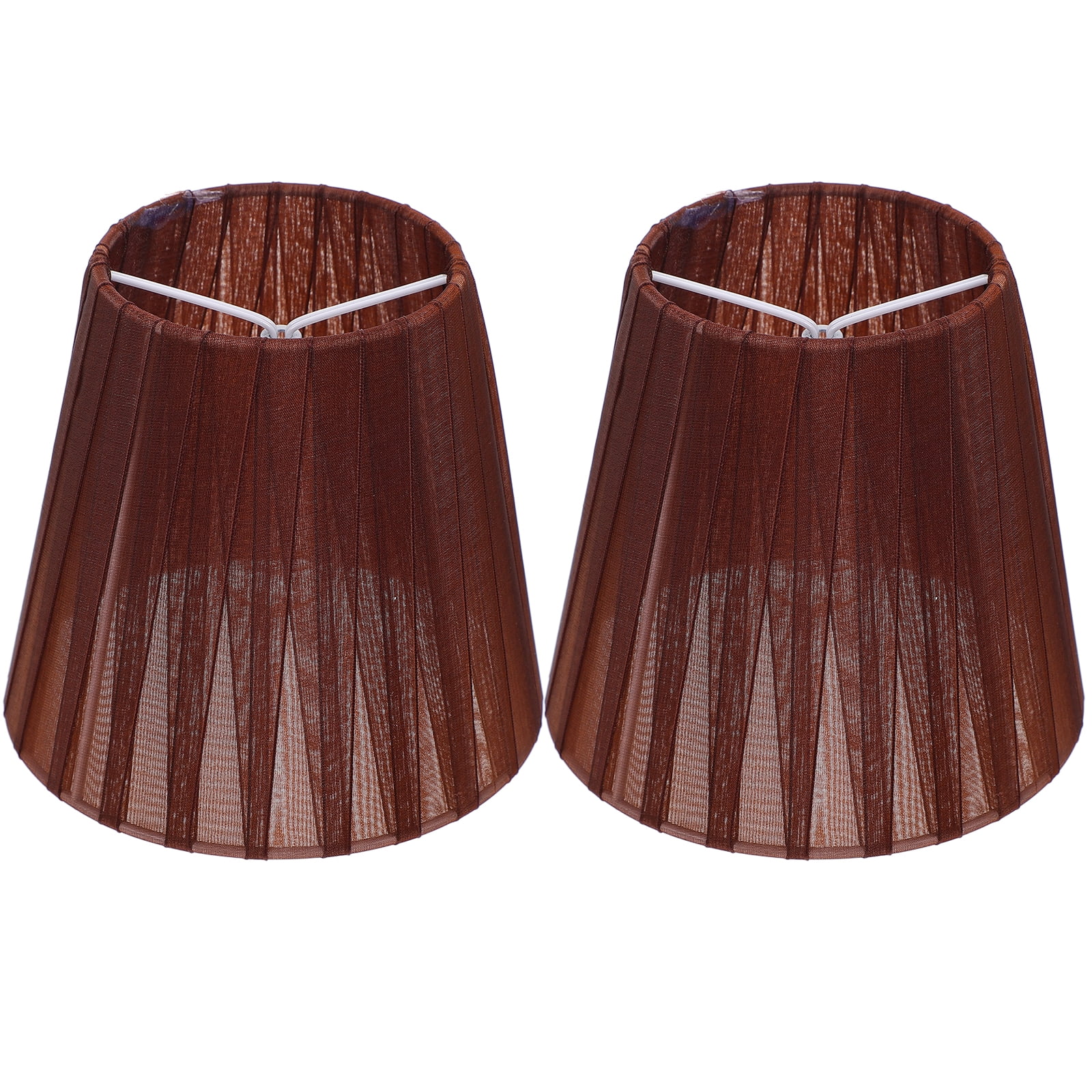 2pcs Cloth Lamp Shades Chandelier Shades Clip- On Table Lamp Shades ...