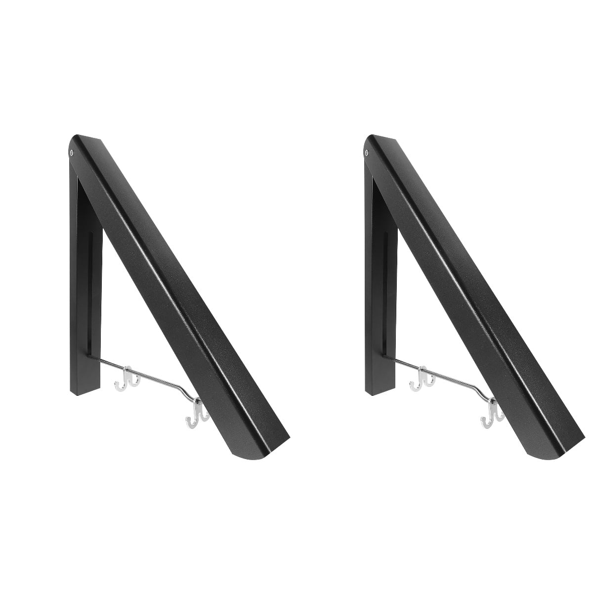 2pcs Clothes Drying Mounted Laundry Clothing Folding Rack Space Saving ...