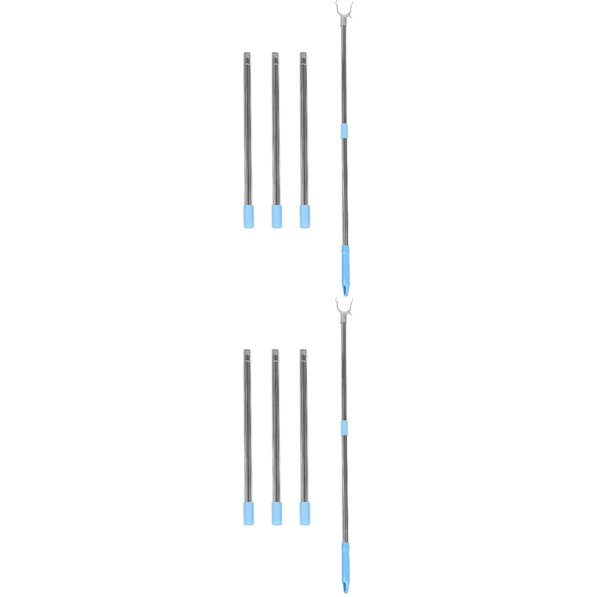2pcs Clothes Reach Pole Household Adjustable Clothesline Rod Detachable ...