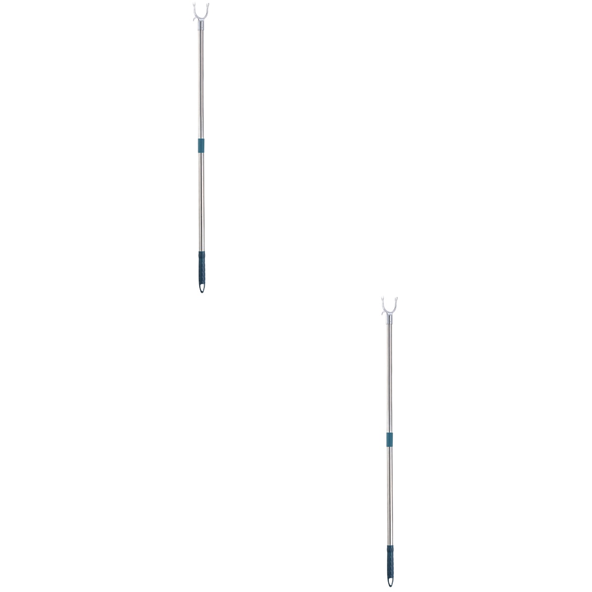 2pcs Clothesline Clothes Drying Pole Metal Long Reach Clothes Pole ...