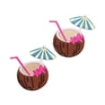 2pcs Coconut Embroidery Iron-On Patches for Boys - Fun Cartoon Design ...