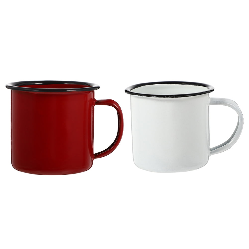 2pcs Coffee Mug Cup Tin Camping Mugs Campfire Coffee Cup Tea Drinking ...