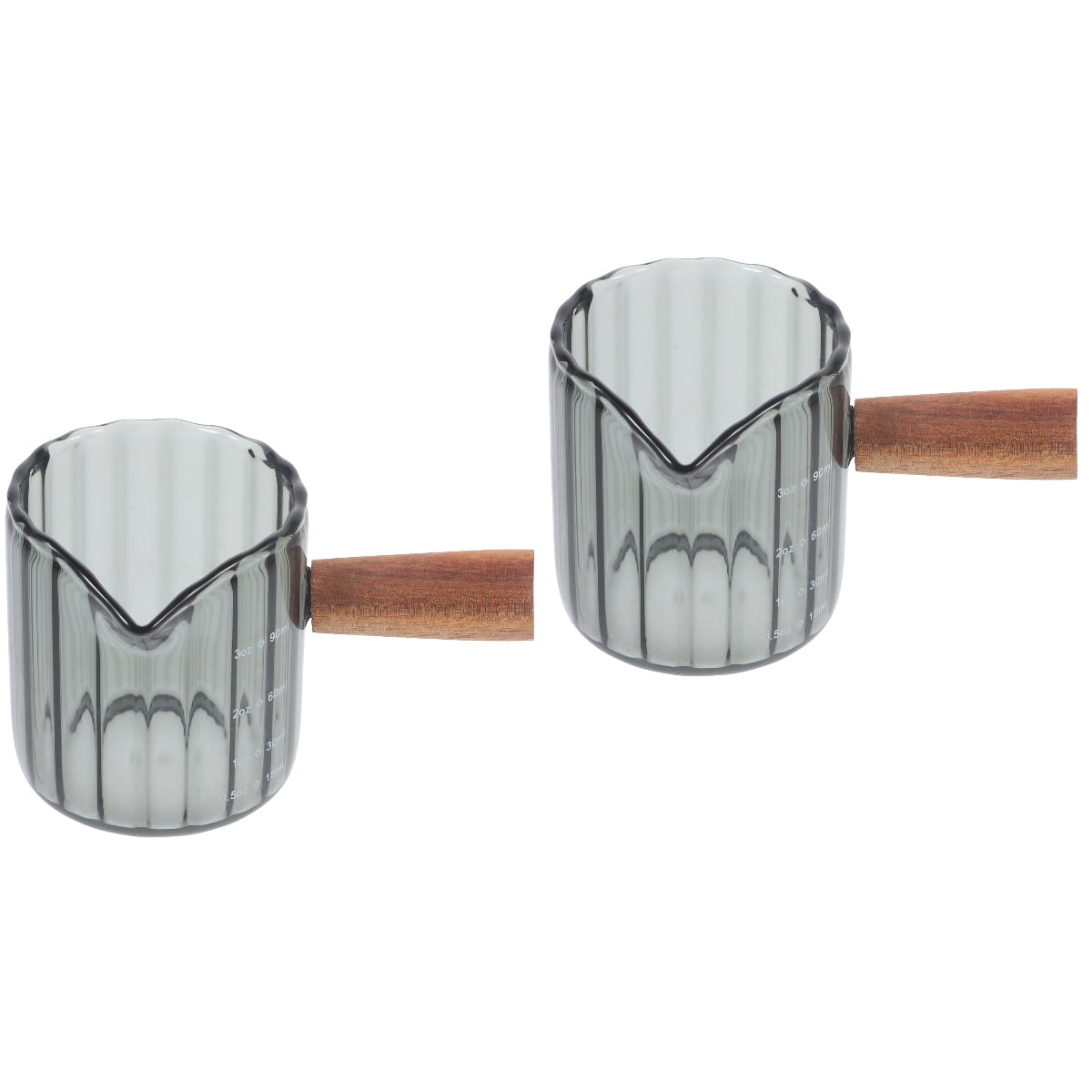 2pcs Coffee Pitcher Glass Milk Pitcher Glass Creamer Pitcher Espresso ...