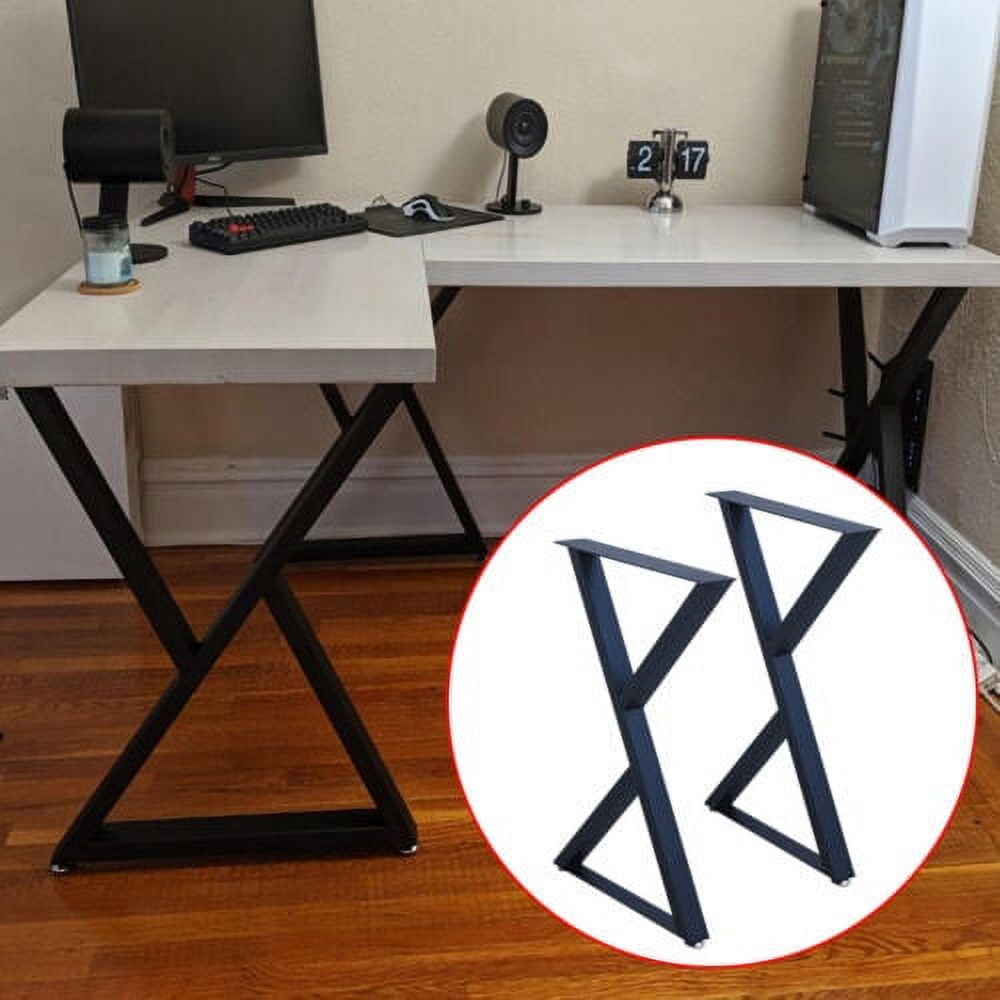 2pcs Coffee Table Legs Metal Bench Desk Legs Wrought Iron Bar Square ...