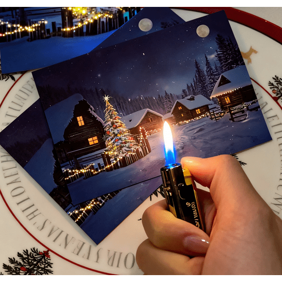 2pcs Color Changing Christmas Card - Reusable Heat Activated ...