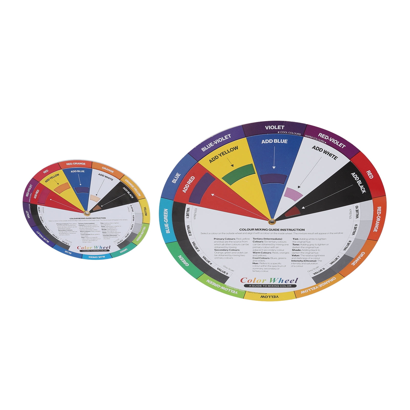 2pcs Color Mixing Guides Color Recognition Paint Mixing Learning Guide ...