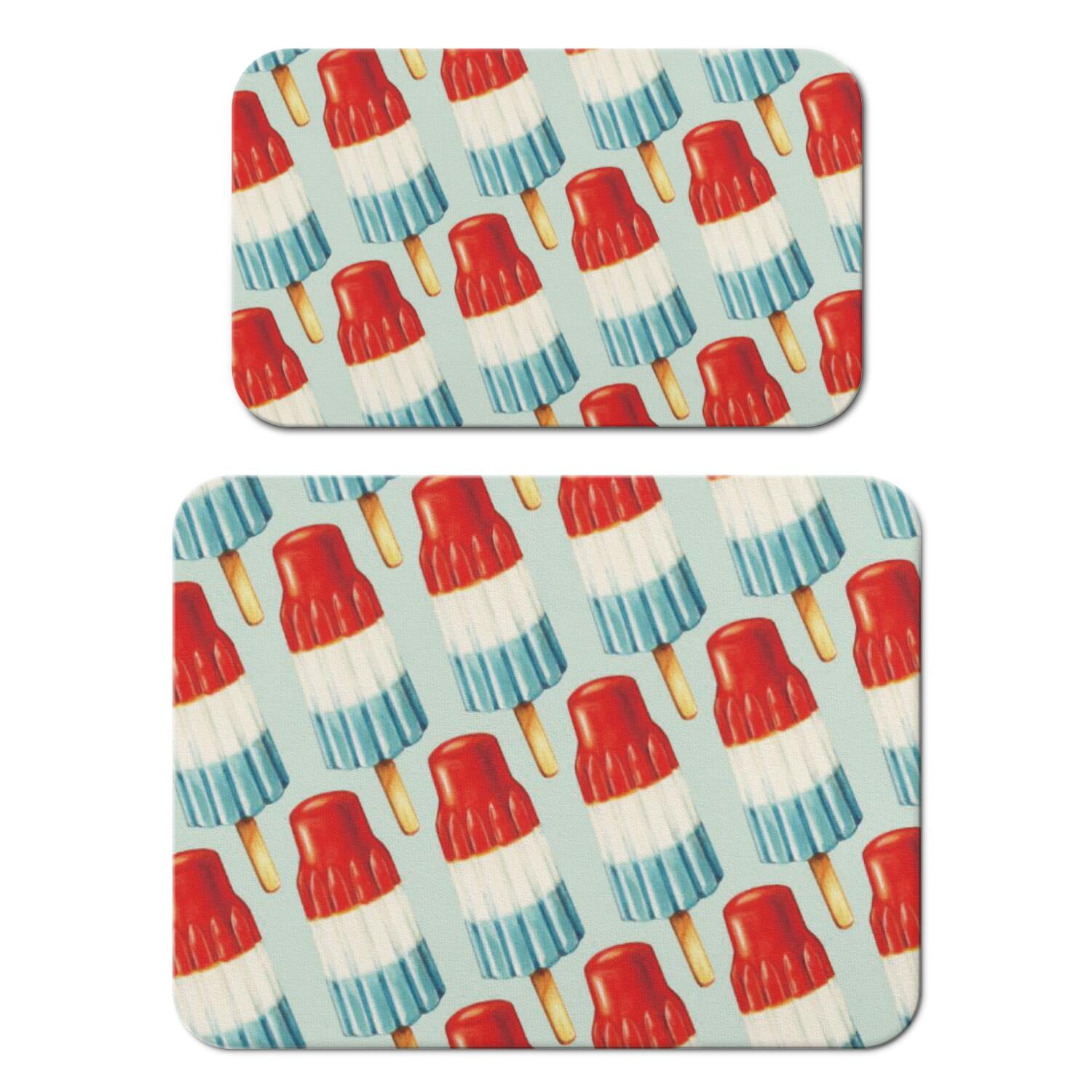 2pcs Colorful Coffee Maker Mat - Sweet Treats & Ice Cream Design ...