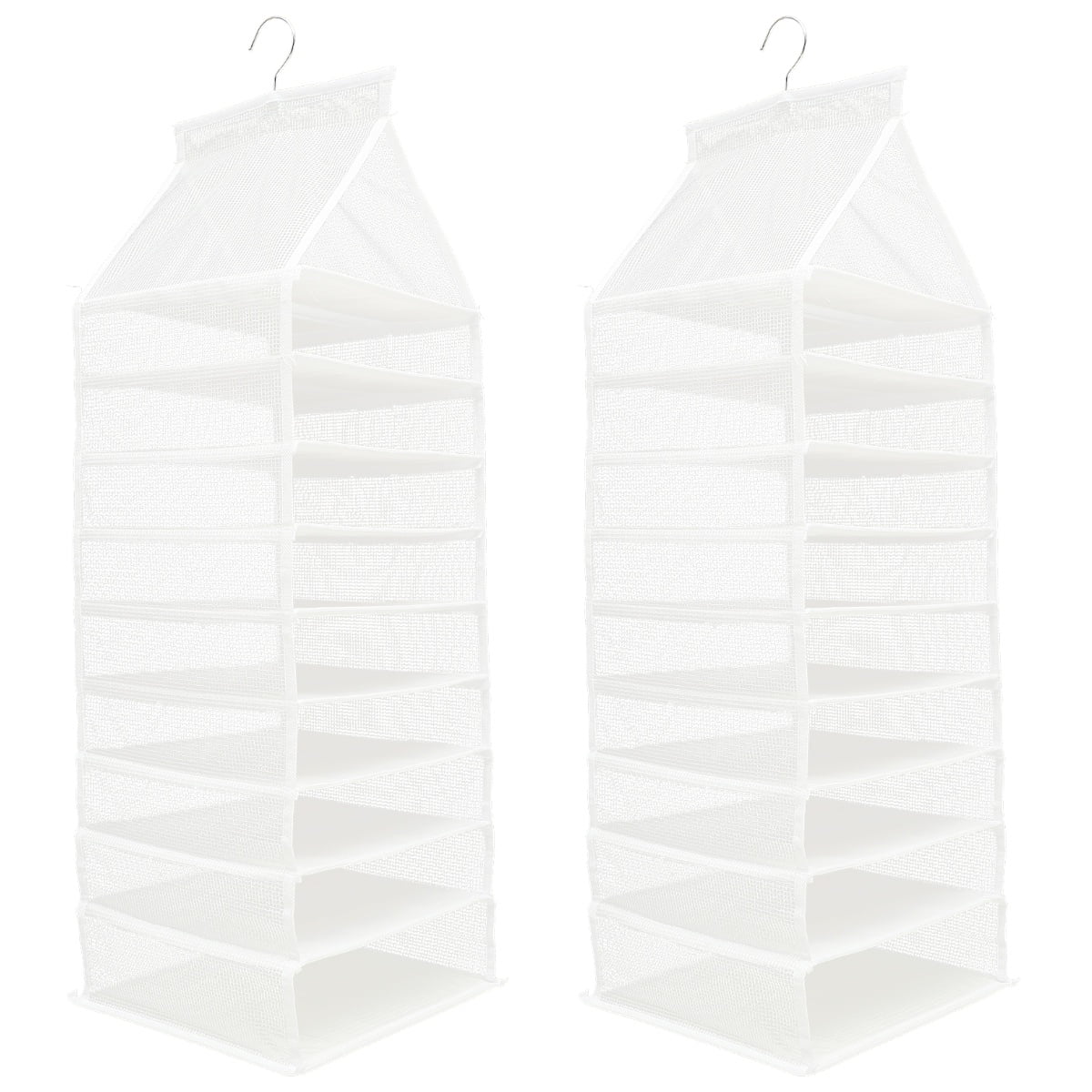 2pcs Compartment Hanging Closet Storage Organizer Hanging Closet ...