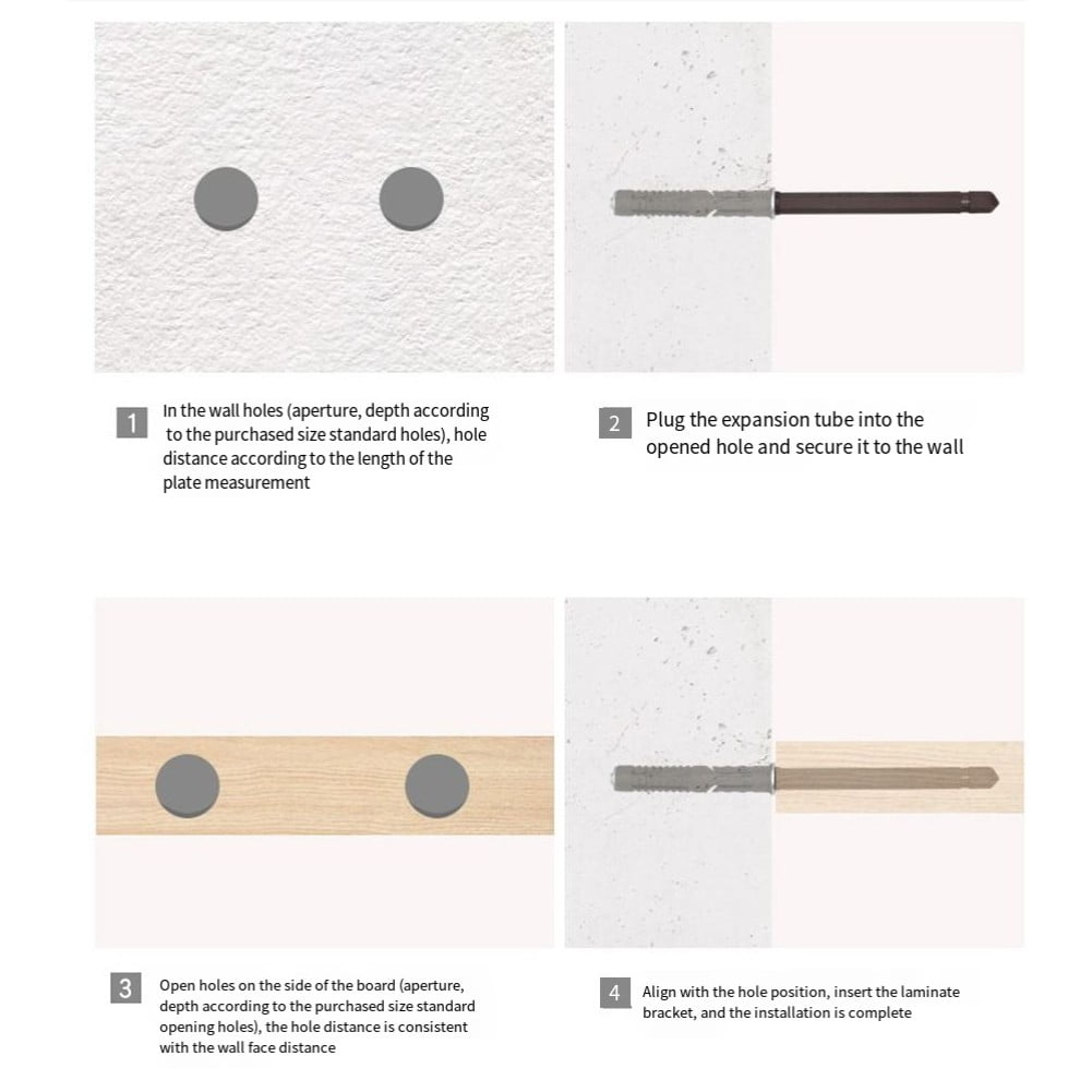 2pcs Concealed Shelf Support Floating Shelf Brackets Wood Invisible ...