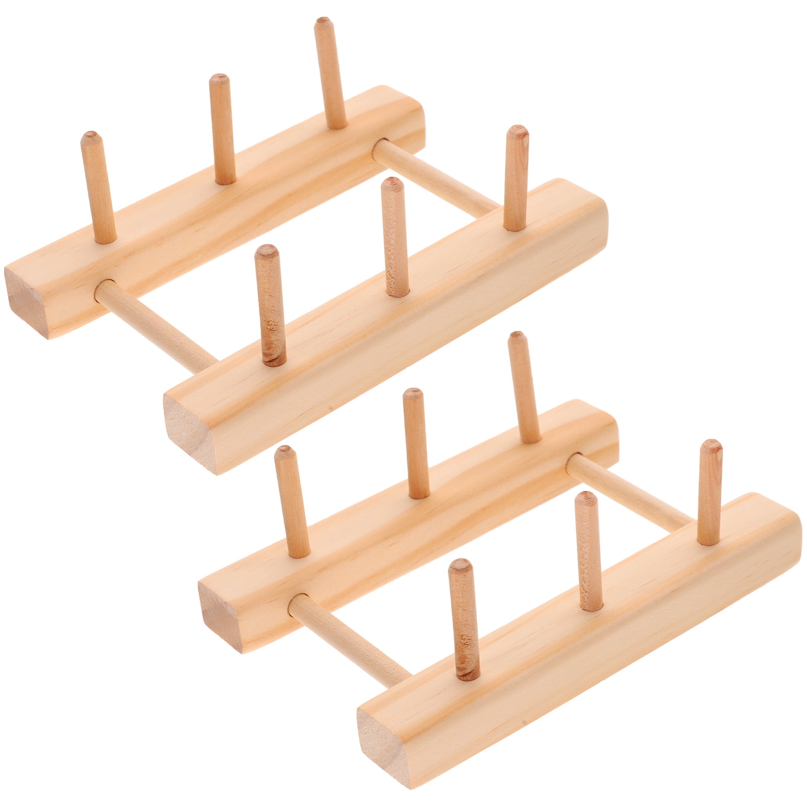 2pcs Convenient Thread Spool Holder Wooden Sewing Thread Holder Spool ...