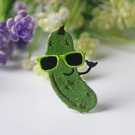 2pcs Cool Cucumber Patch,Iron On Patch, Embroidered Patch, Funny Patch ...