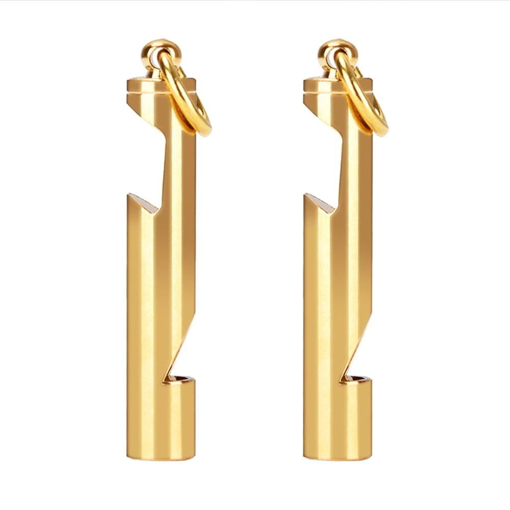 2pcs Copper Whistle Outdoor Survival Whistle Bottle Opener Golden ...