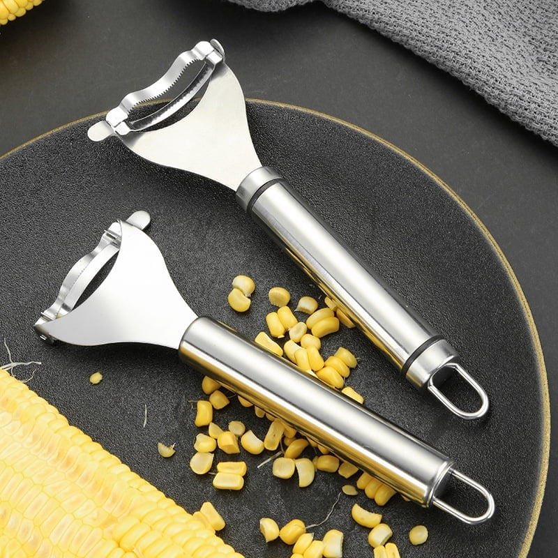 2pcs Corn Peeler Stainless Steel Corn Cob Stripper Tool Corn Thresher ...