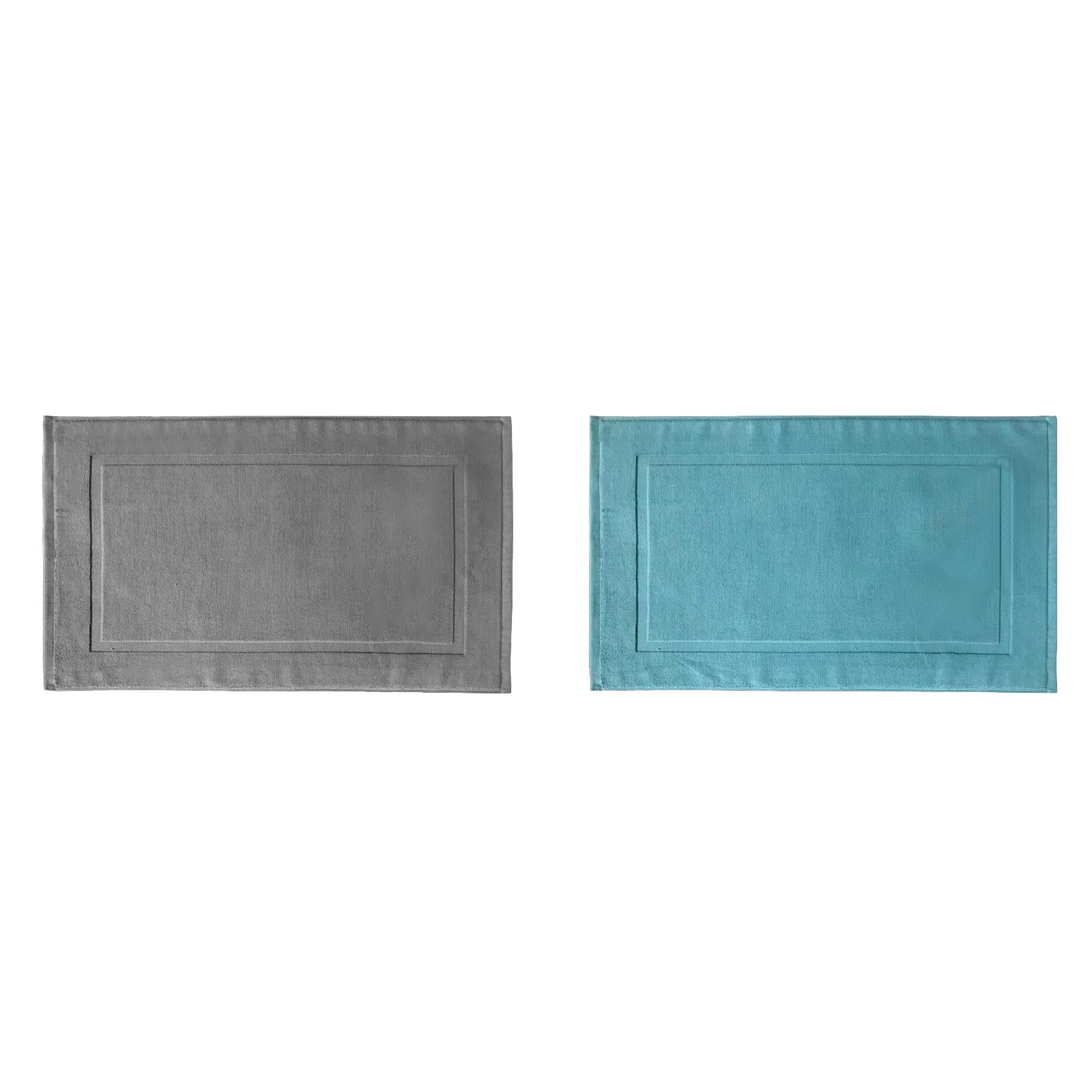 2pcs Cotton Classic Rug Bath Mats Absorbent Cotton Hotel Spa Shower ...