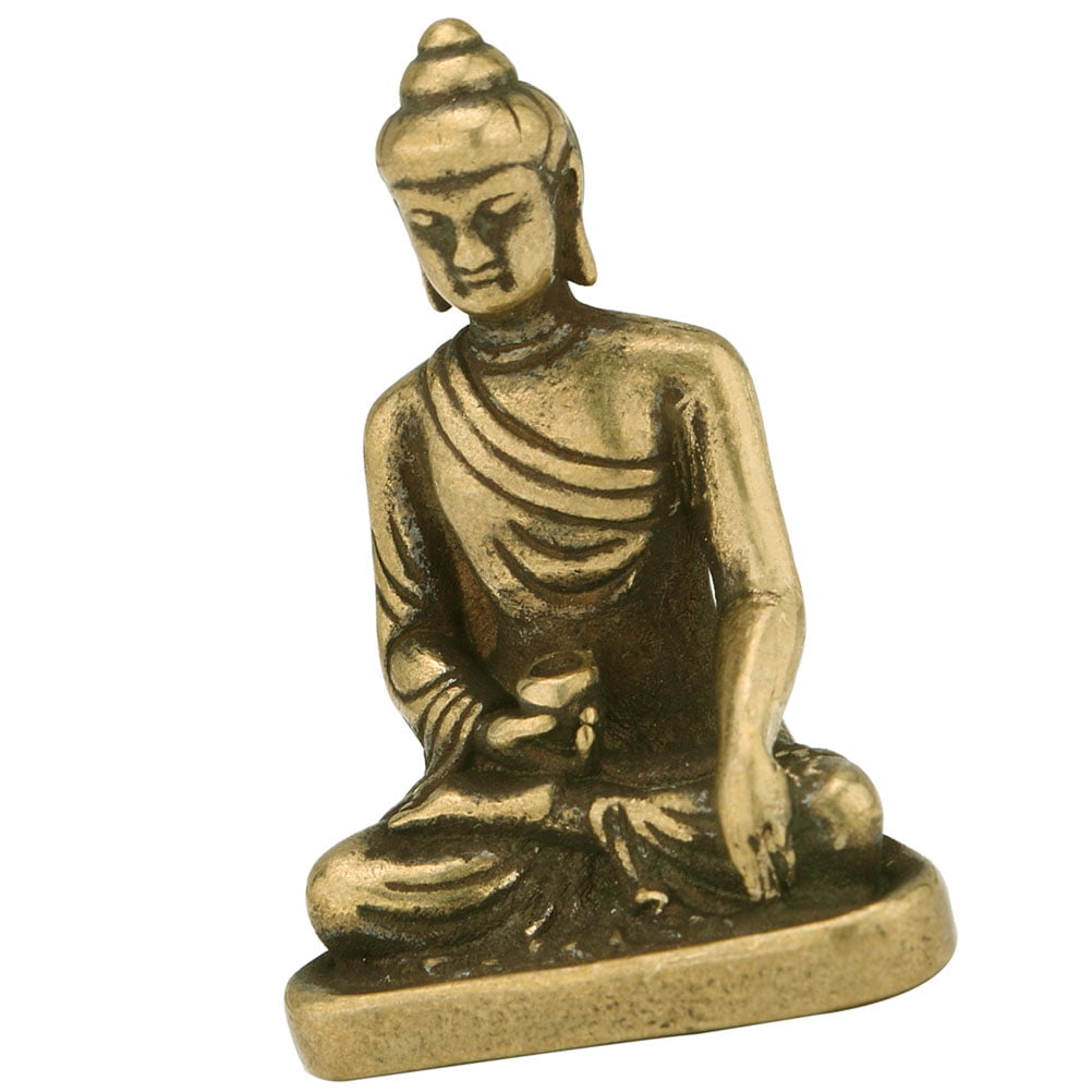 Eease 2pcs Brass Buddha Figurine Brass Buddha Craft Temple Buddha Decor ...
