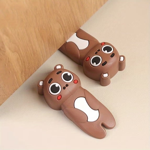 2pcs Creative Cartoon Fruit Bear Door Wedge Stopper with Storage Box ...