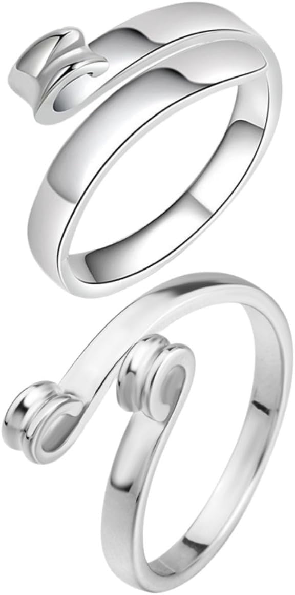 2pcs Crochet Loop Vintage Decor Yarn Tension Ring Crochet Open Finger ...