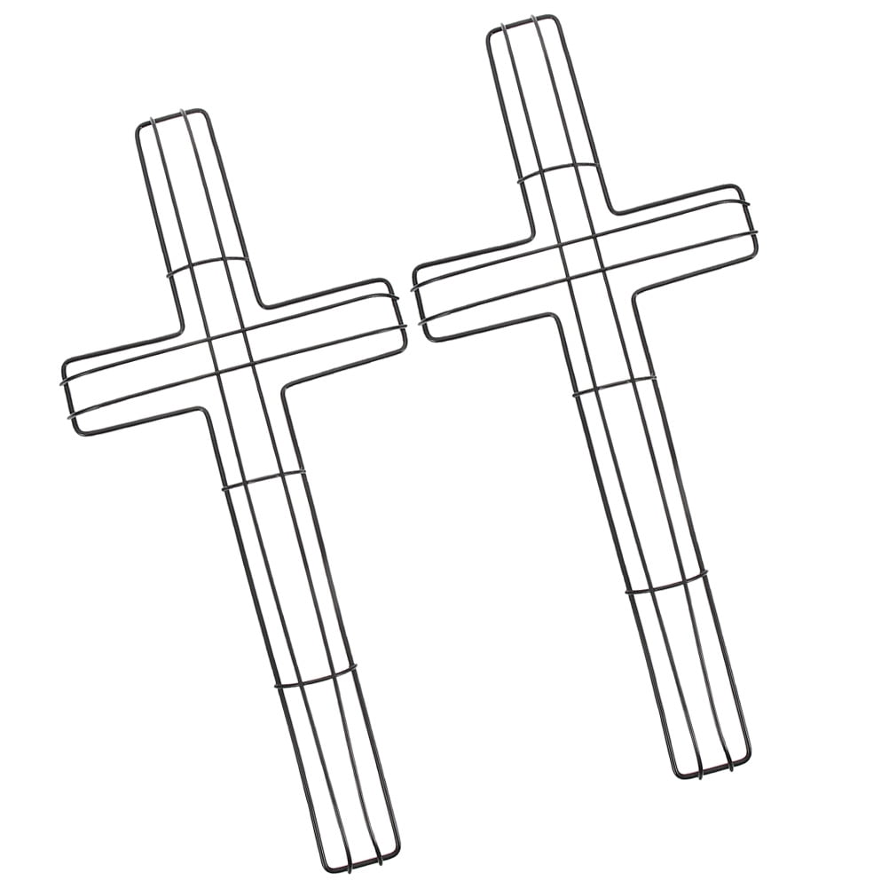 TEHAUX Cross Wreath Frames Iron 2Pcs 15.72X7.07X0.39in - Walmart.com