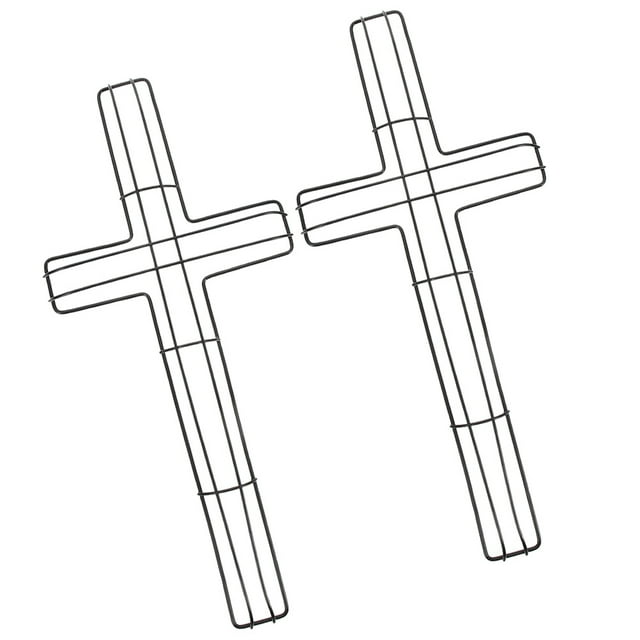 TEHAUX Cross Wreath Frames Iron 2Pcs 15.72X7.07X0.39in - Walmart.com