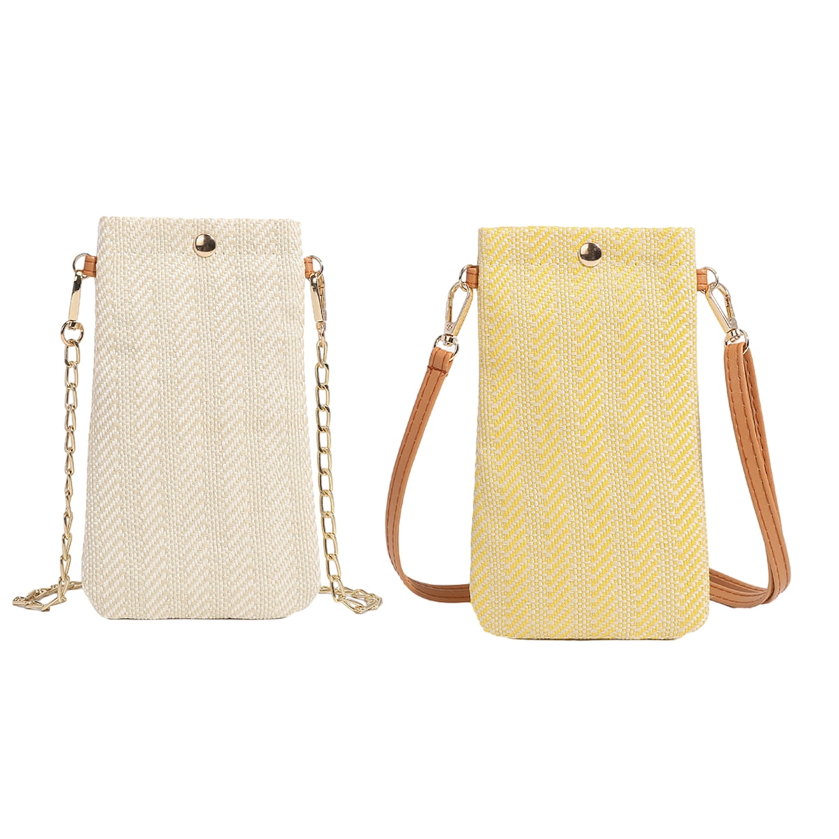 2pcs Crossbody Bag, Hanging Straw Bags for Mobile Phone, Small Shoulder ...