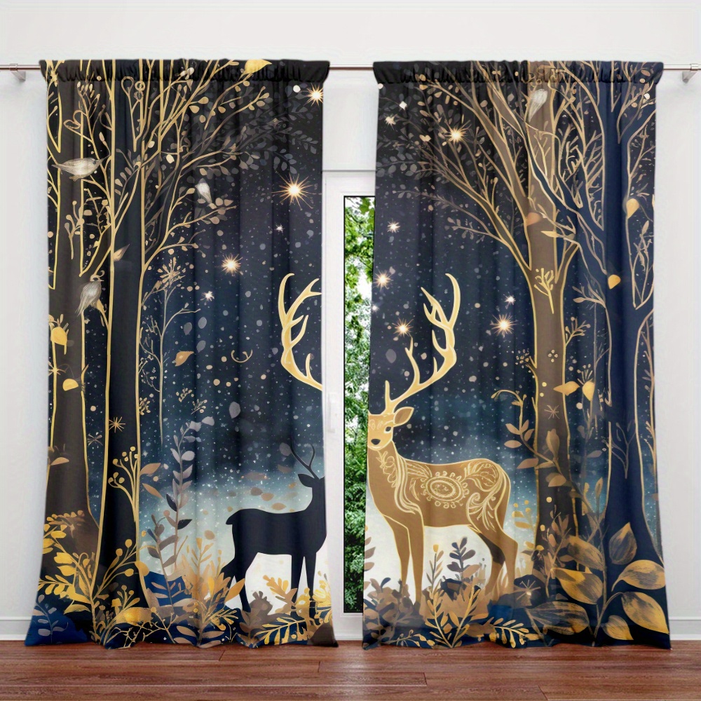 2pcs Crystal Wind Chimes Thickened Brushed Curtain Home r Rod Pocket ...