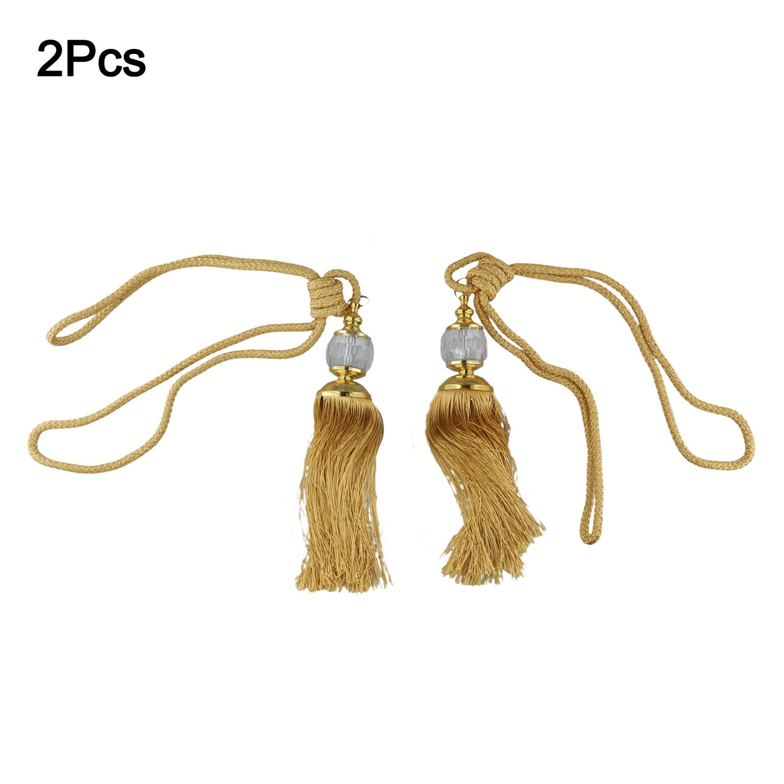2pcs Curtain Tieback Beaded Tassels Curtain Tieback Rope Window Drapes ...