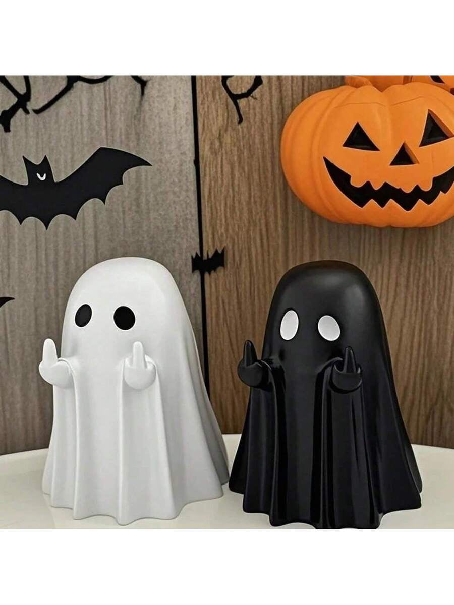 2pcs Cute Ghost Halloween Decor, Creative Spooky Ghosts Figurine ...