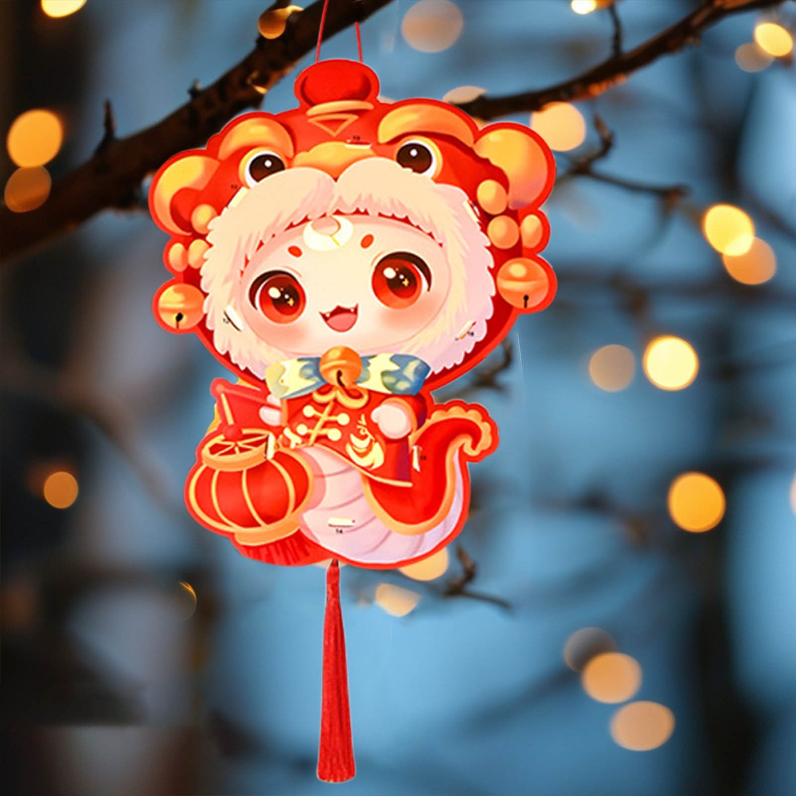 2pcs Cute Snake DIY Paper Hand-held Lantern Chinese New Year 2025 Light ...