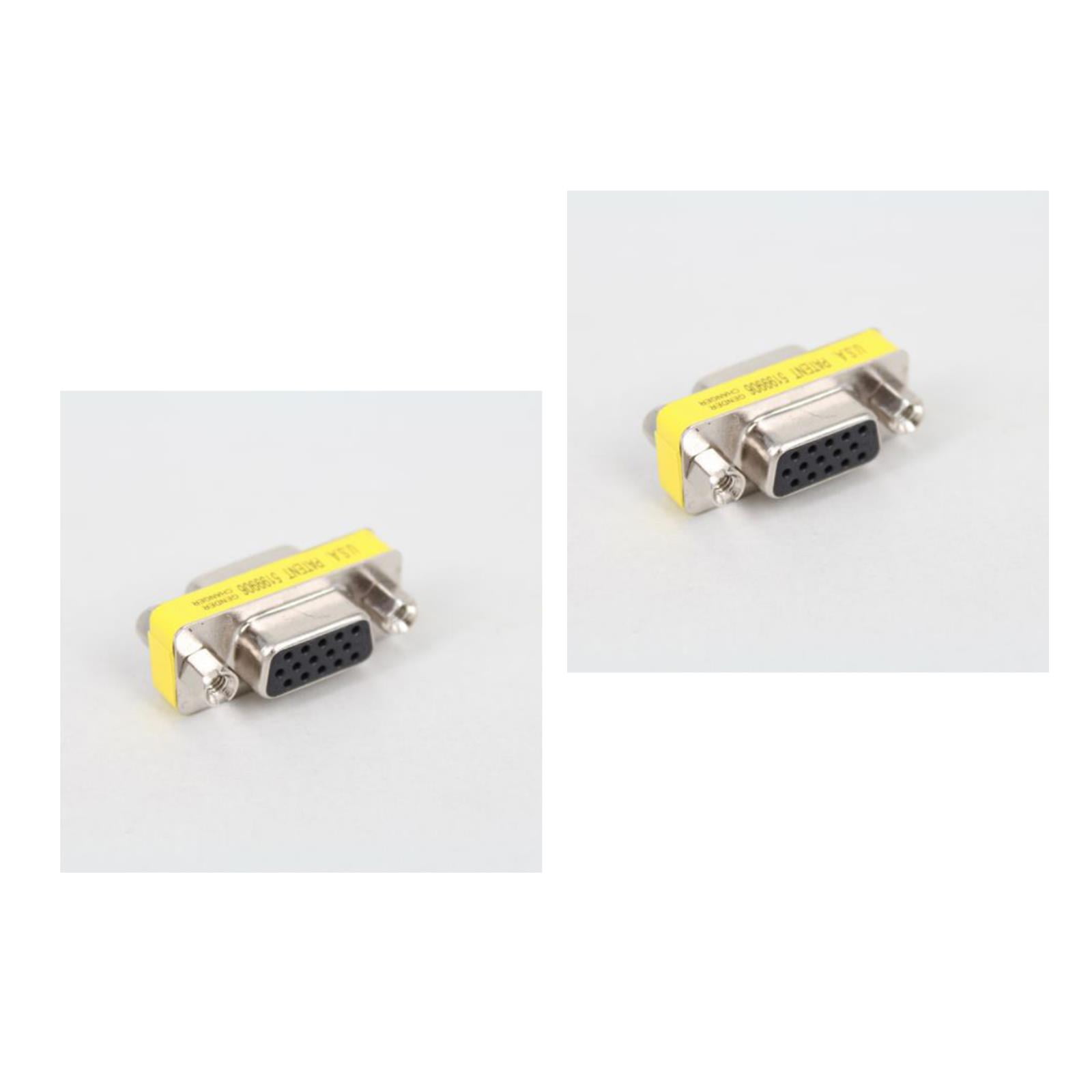 2pcs DB15 VGA15 Female to Female Mini Gender Changer for PC - Walmart.com