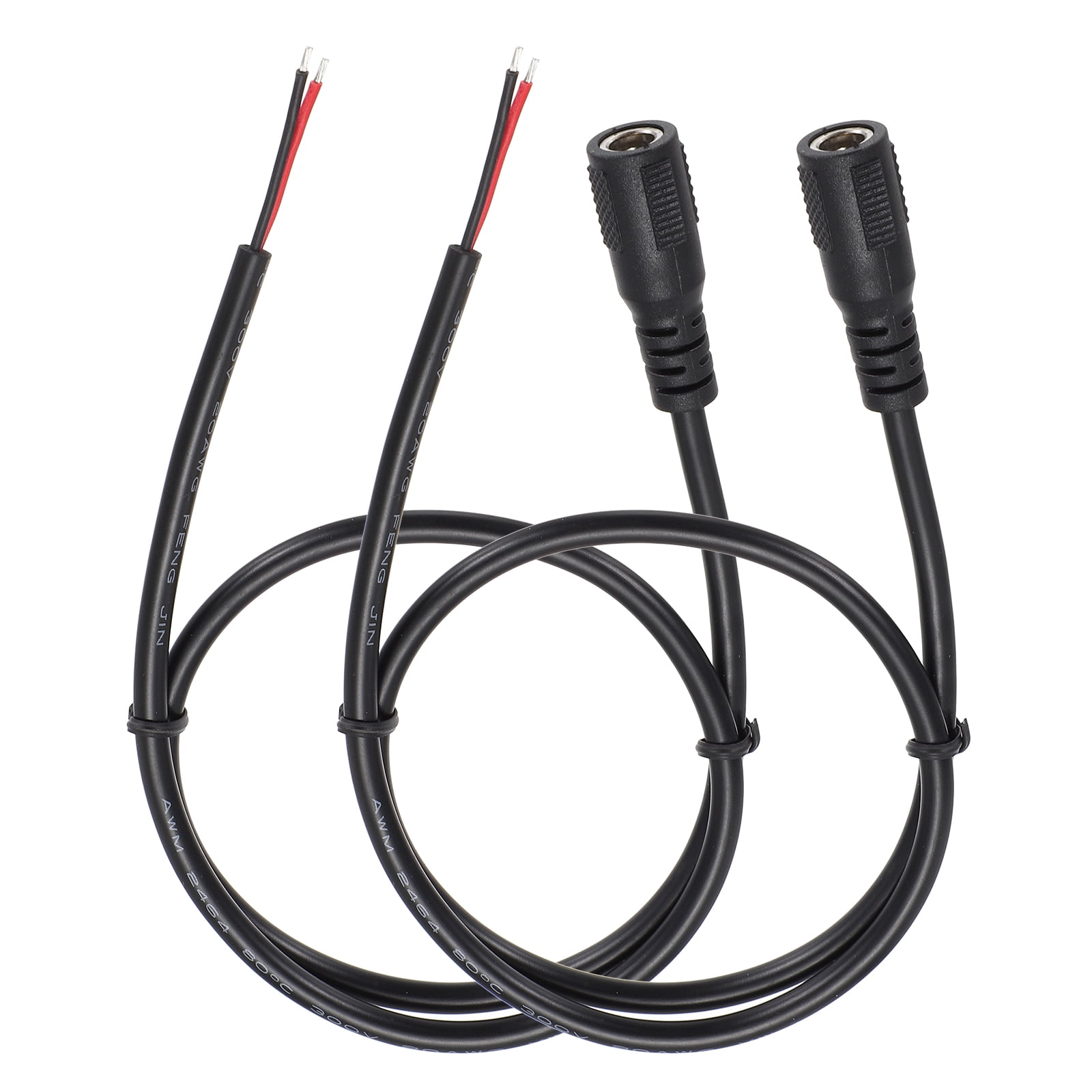 2pcs DC Power Pigtails Cable, 5.5mm x 2.1mm Female Barrel Plug ...
