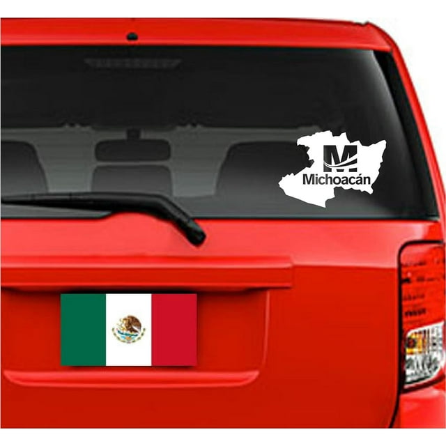 2pcs Decal Sticker. Car, Window, Wall... Map Michoacan, México. Mapa de ...
