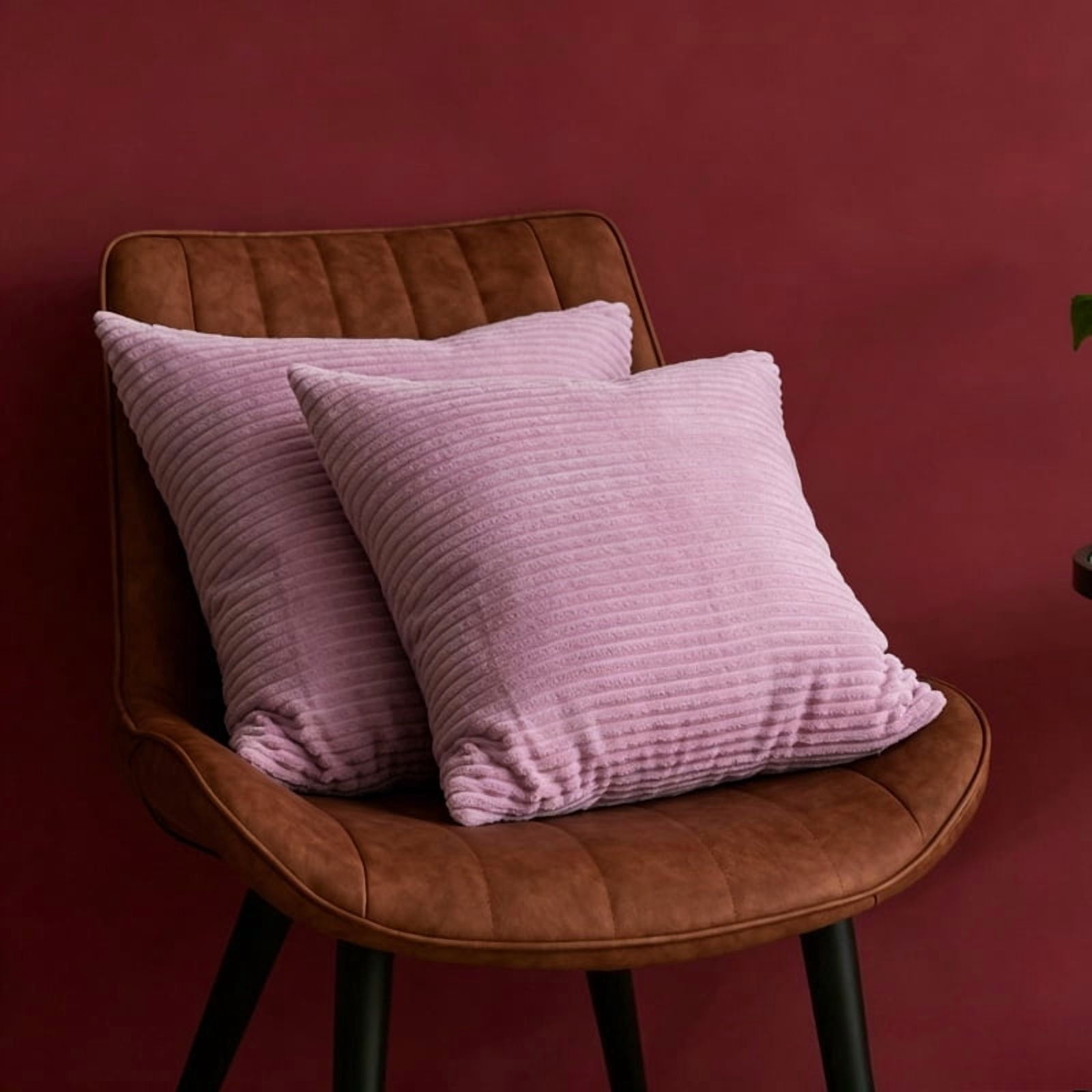 2pcs Decorative Corduroy Pillow Covers Soft Solid Cushion Covers ...