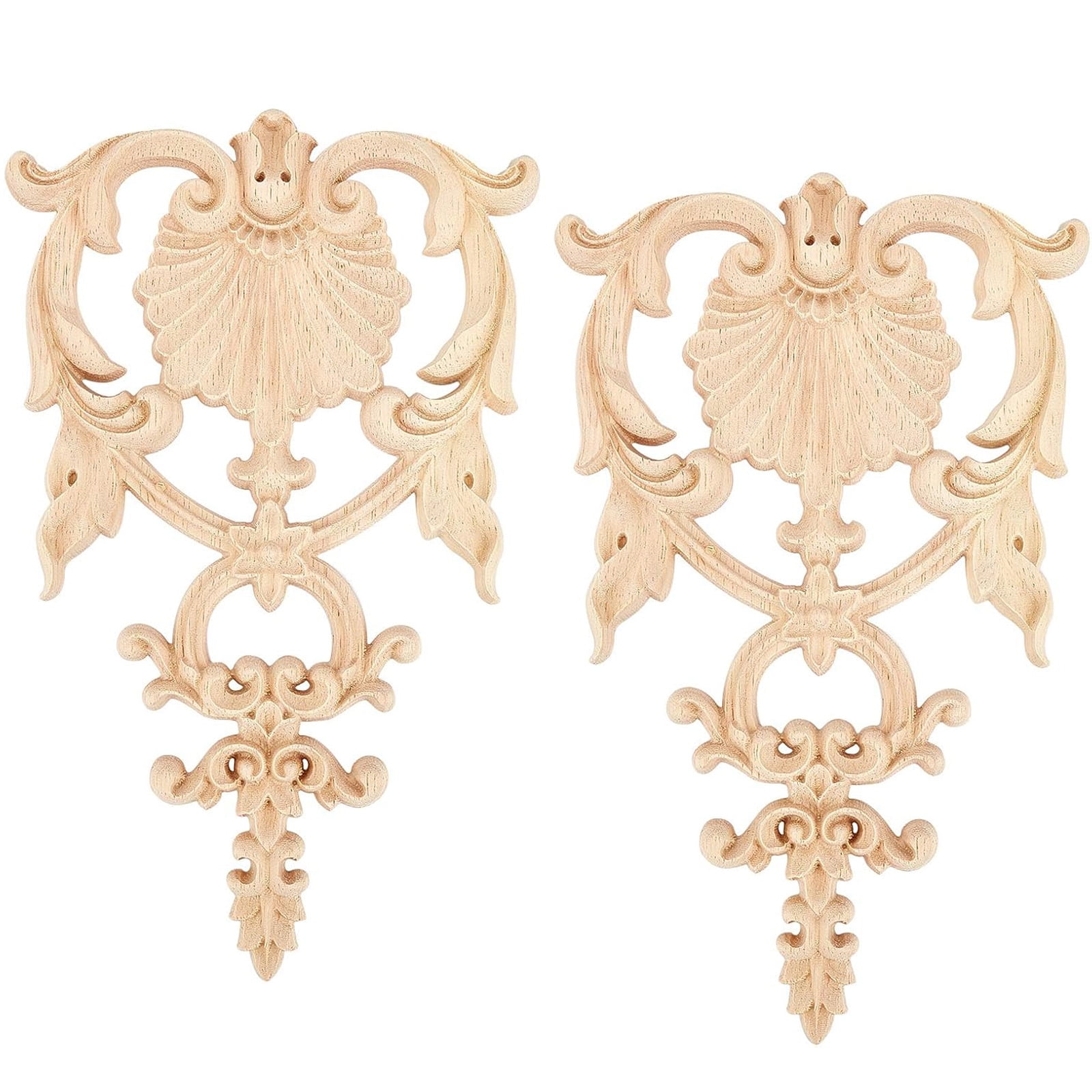 2pcs Decorative Corner Onlays Wardrobe Furniture Appliques Unpainted ...