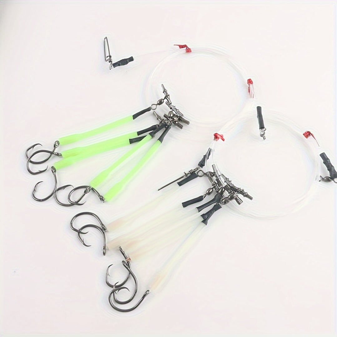 2pcs Deep Drop Fishing Rig, 5 Demon Circle Hooks, 6/0 7/0 8/0 9/0, With ...