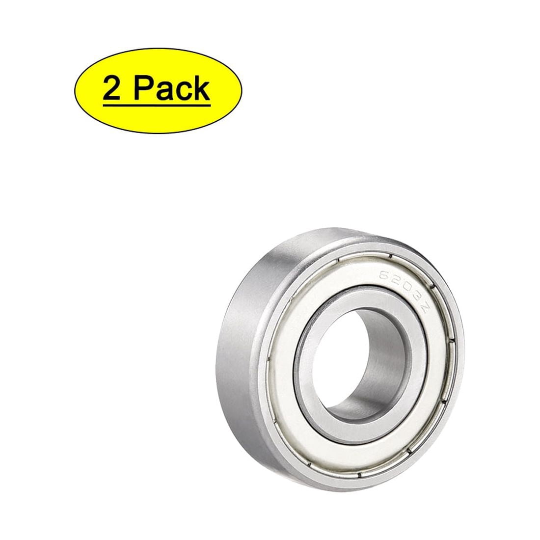 2pcs Deep Groove Ball Bearing 6203Z Single Shield, 17 x 40 x 12mm ...