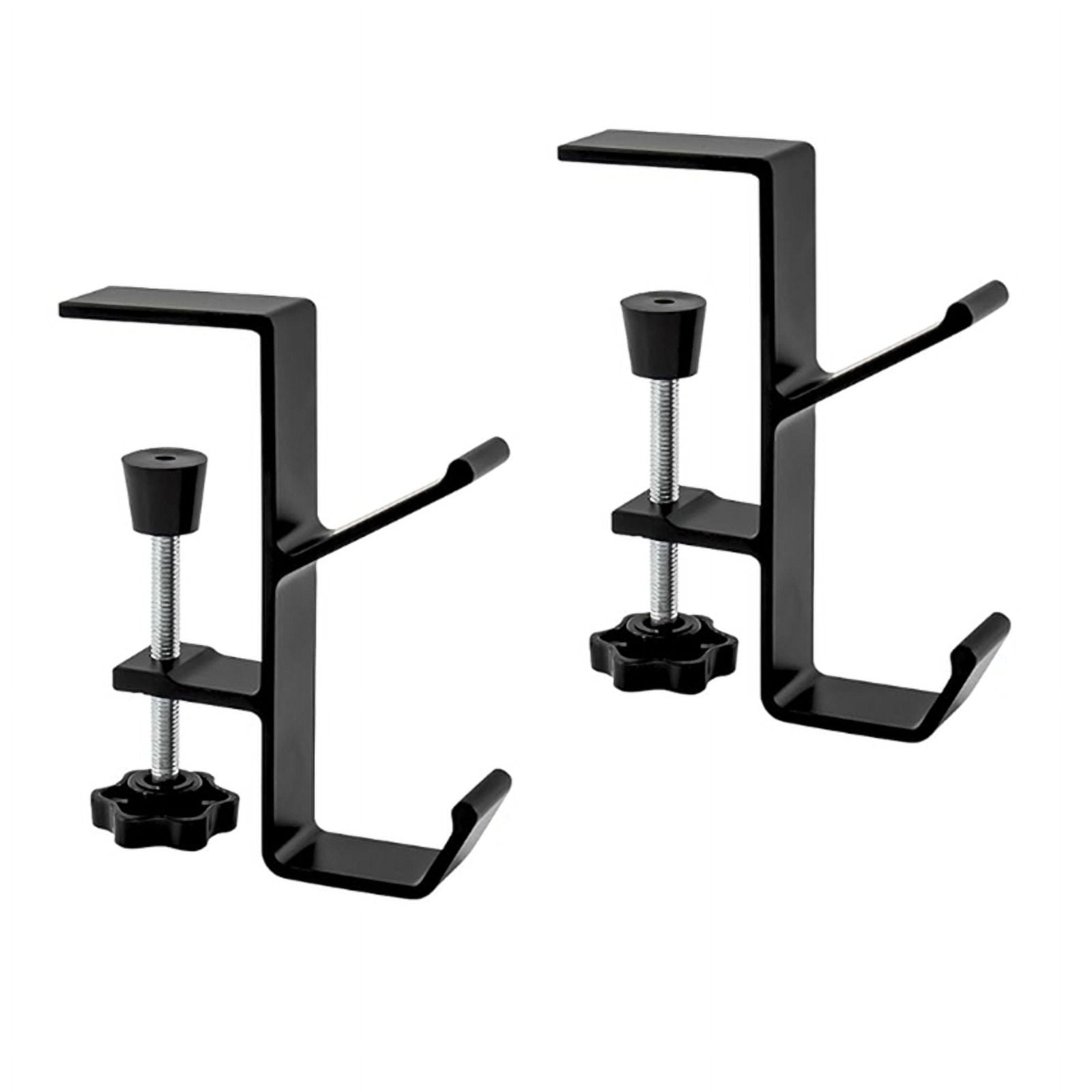 2pcs Desk Mount Bag Holder Hook Clamp-On Backpack Hanger Black ...