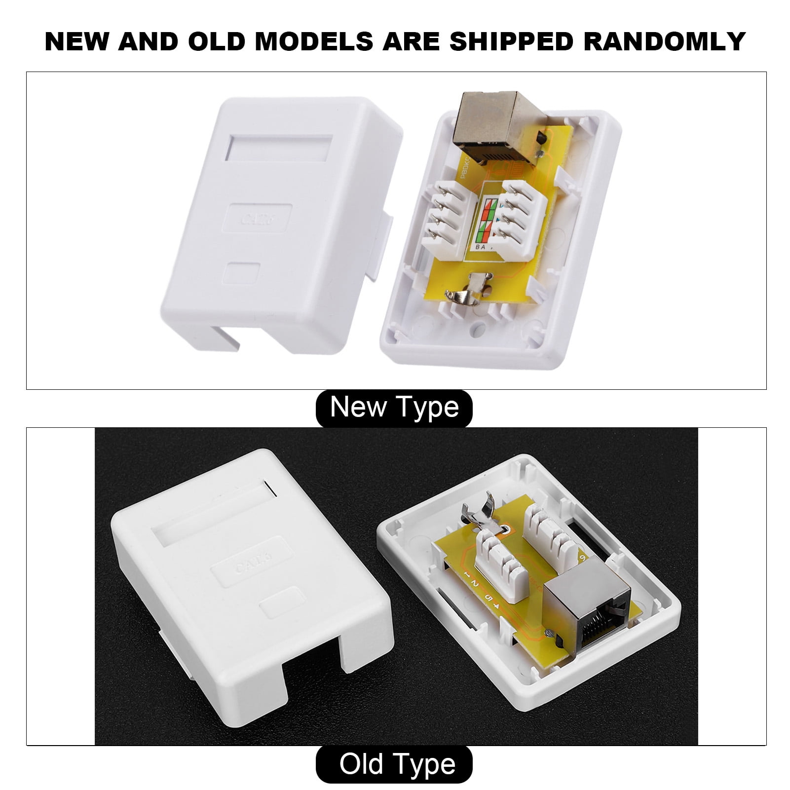 2pcs Desktop Information Junction Box RJ45-8P8C CAT6 Single Port ...