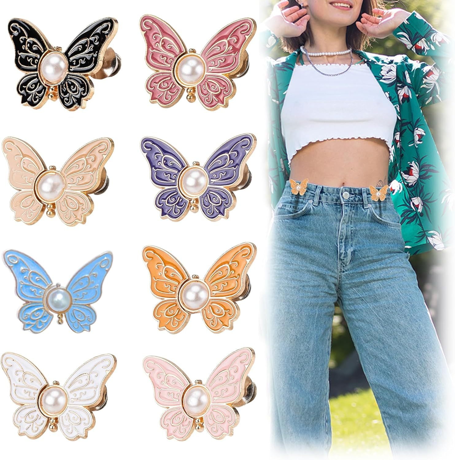 2pcs Detachable Butterfly Clips - Walmart.com